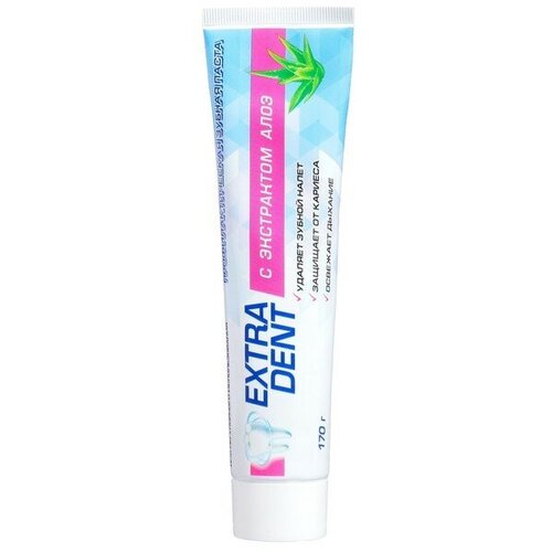 Зубная паста Aloe extra dent, туба, без пенала, 170 гр