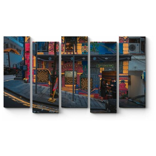 Модульная картина Уютный магазинчик в Гонконге 120x69