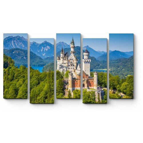 Модульная картина Сказочный замок Нойшванштайн, Германия 90x52