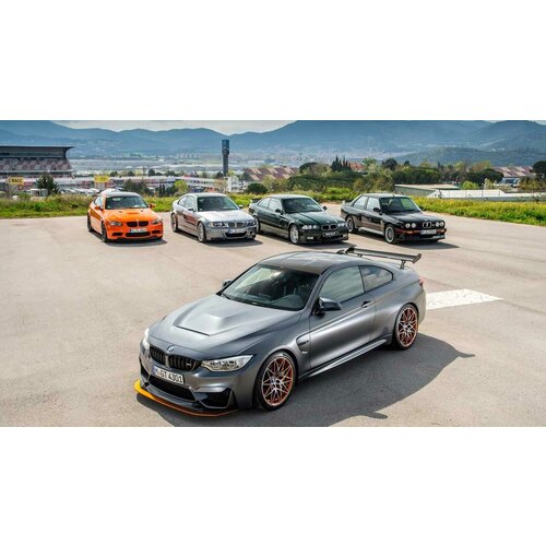 Картина на холсте 60x110 Альянс Лес "BMW Coupe M3 купе бмв" на подрамнике / интерьер/ декор