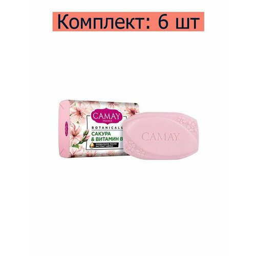 Camay Мыло туалетное Botanicals Японская сакура, 85 г, 6 уп