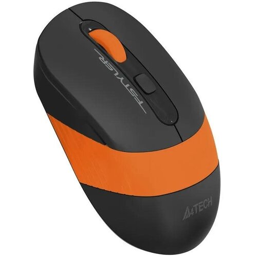 Мышь A4TECH, мышь оптическая, мышь беспроводная, USB, мышь 2000 dpi, мышь черного и оранжевого цветов