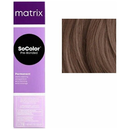 Matrix SoColor Pre-bonded стойкая крем-краска для седых волос Extra coverage, 505N светлый шатен, 90 мл
