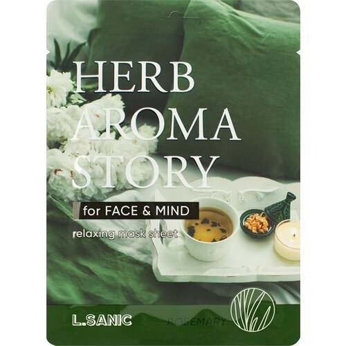 L.Sanic Herb Aroma Story Rosemary Relaxing Mask Sheet Тканевая маска с экстрактом розмарина и эффектом ароматерапии 25мл