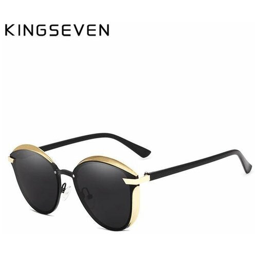 Солнцезащитные очки KINGSEVEN KINGSEVEN 203, черный, белый