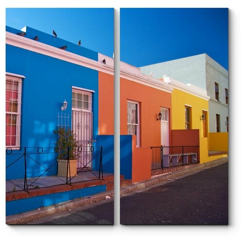Модульная картина Яркий район Кейптауна100x100