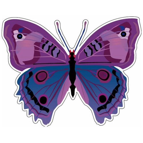 Наклейка декоративная Бабочка 12x9 см