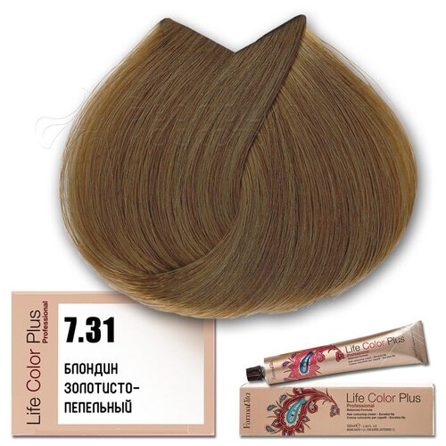 FarmaVita Life Color Plus Крем-краска для волос, 7.31 золотисто-пепельный блондин