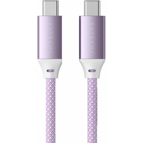 Дата-кабель с нейлоновой оплёткой Satechi USB-C (2 м) (Фиолетовый / Purple)
