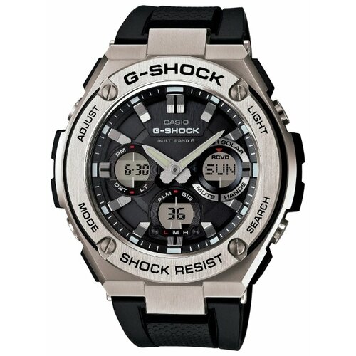 Наручные часы CASIO G-Shock GST-W110-1A, черный, серебряный
