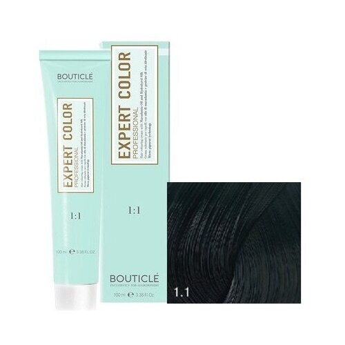 Bouticle Expert Color крем-краска для волос, 1.1 ледяной черный, 100 мл