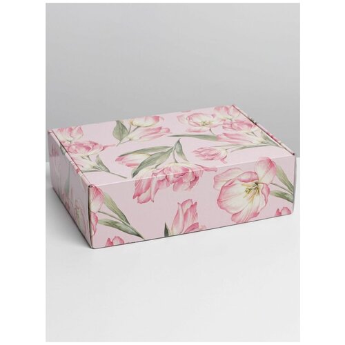 Коробка складная "Цветы", УФ-лак, 30,7x22x9,5 см