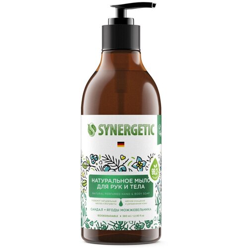 Мыло косметическое Synergetic Сандал и ягоды можжевельника 380ml 4607971451389