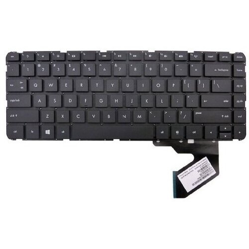 Клавиатура для ноутбука HP Pavilion 14-e000, 14-F, 14-F000, 14z-F000, черная, без рамки, плоский Ent