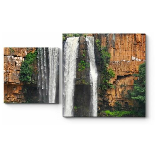 Модульная картина Потрясающий водопад, Мпуланга, Южная Африка100x60
