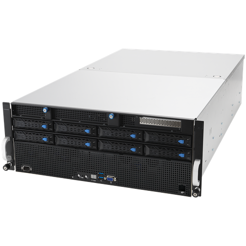 Сервер ASUS ESC8000A-E11 без процессора/без ОЗУ/без накопителей/количество отсеков 3.5" hot swap: 8/2 x 2200 Вт