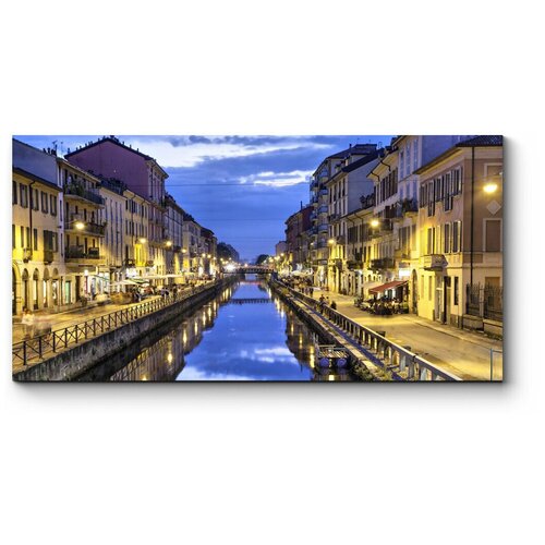 Модульная картина Зеркальная гладь Большого Миланского канала 180x90