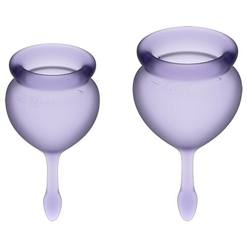Satisfyer  менструальные чаши Feel Good 15 и 20 мл, 2 шт., фиолетовый