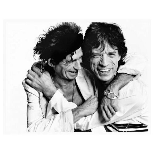 Плакат, постер на бумаге Mick Jagger and Keith Richards/Мик Джаггер и Кит Ричардс. Размер 30 х 42 см