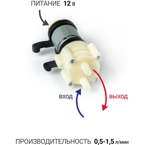 Мини помпа Сорбер FX-12DC (6-12V/90л/час, для Сорбер, Дистив, аквариум, инкубатор, террариум)