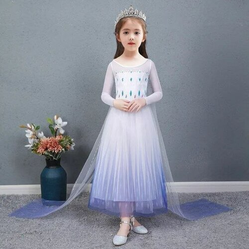 Карнавальное нарядное платье для девочки принцесса Эльза - размер 130