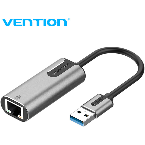 Переходник Vention USB 3.0-A to Gigabit Ethernet Adapter Gray 0.15M Aluminum Alloy Type (CEWHB)