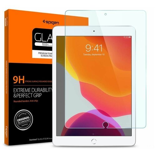 Закаленное Стекло Spigen Glas. Tr Slim для Apple iPad 7/8 10.2 2019/2020/2021 - AGL00236