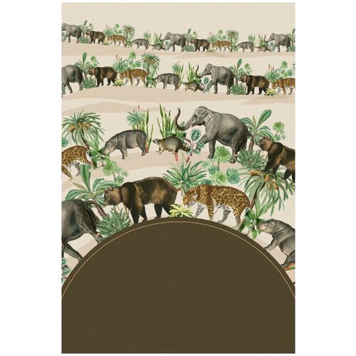 Постер / Плакат / Картина Джунгли - Передвижение диких животных 90х120 см в подарочном тубусе