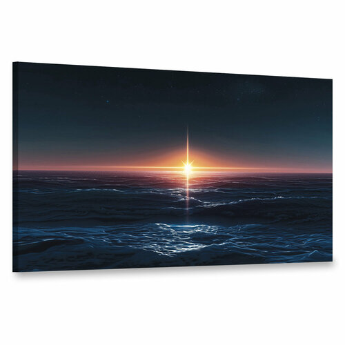 Интерьерная картина 100х60 "Звезда, восходящая над морем"