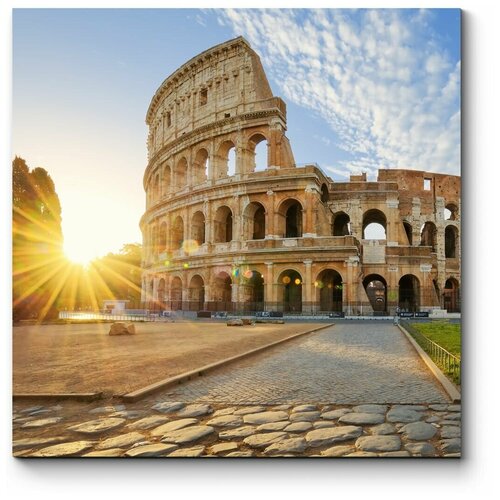 Модульная картина Колизей встречает новый день, Рим 70x70