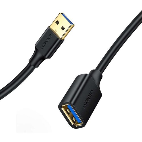 Удлинитель UGreen US129 USB 3.0 - USB 3.0, 1.5 м, 1 шт., черный