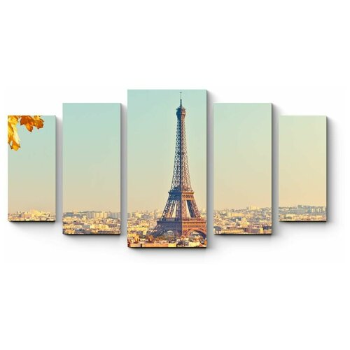 Модульная картина Золотая осень в Париже 130x72