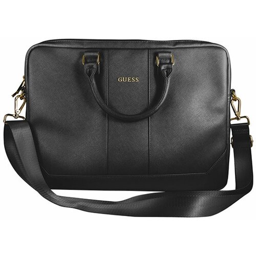 Сумка Guess Saffiano Bag для ноутбука до 15 дюймов, черная