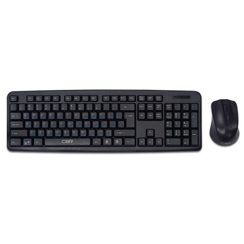 Cbr Клавиатура KB SET 710, Комплект клавиатура + мышь проводной, USB, длина кабеля 1,8 м; клавиатура: полноразмерная, 104 клавиши; мышь: оптическая,
