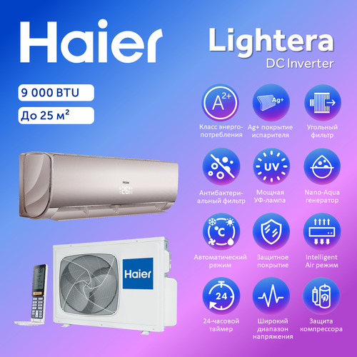 Haier Lightera DC Inverter AS09NS6ERA-G/1U09BS3ERA