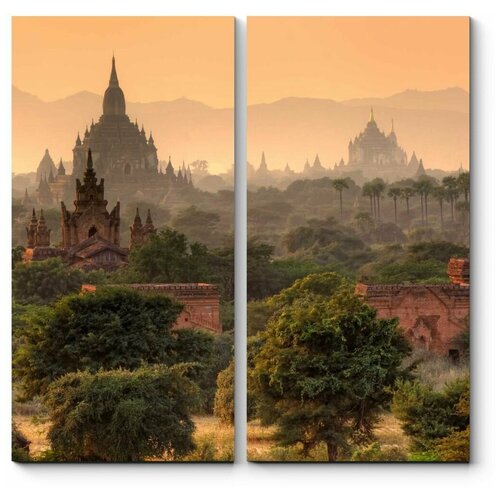 Модульная картина сказки баган Мьянма руины40x40