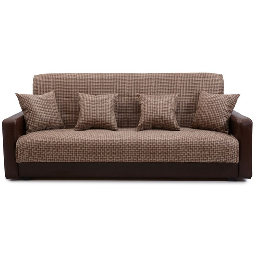 Диван Лондон рогожка Микс коричневый 120 пружинный блок (сборка дивана 100руб) (подушки - в комплект не входят) (оплата при доставке)