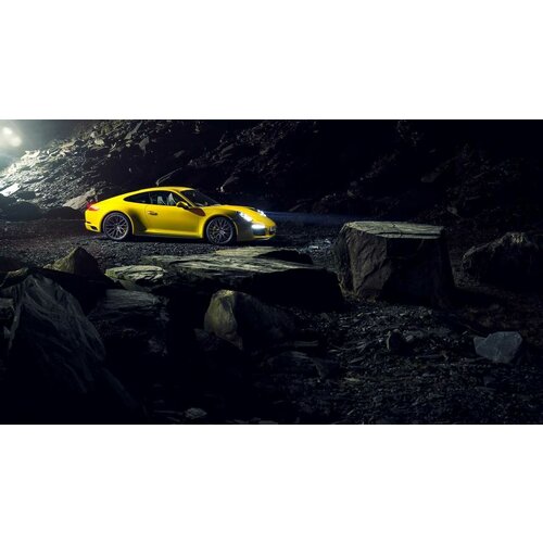 Картина на холсте 60x110 Альянс Лес "Купе 911 Carrera каррера" на подрамнике / интерьер/ декор