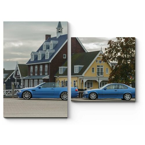Модульная картина BMW на фене дома130x98