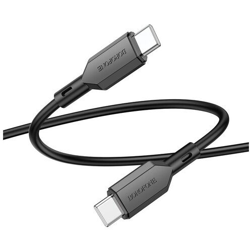 Кабель BOROFONE BX70, USB Type-C - USB Type-C, 60W, 3A, 1м, черный