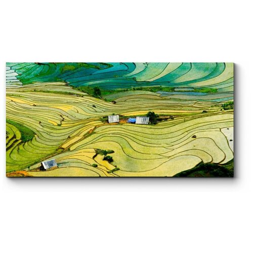 Модульная картина Рисовые поля в провинции Вьетнама 120x60
