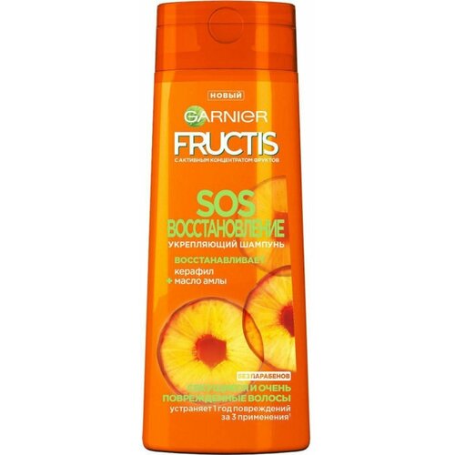 Шампунь GARNIER Fructis, SOS восстановление укрепляющий, для секущихся и поврежденных волос, 250 мл