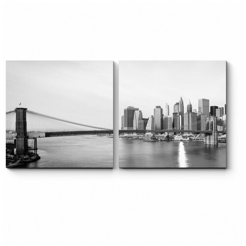 Модульная картина Панорама Манхэттена 90x45