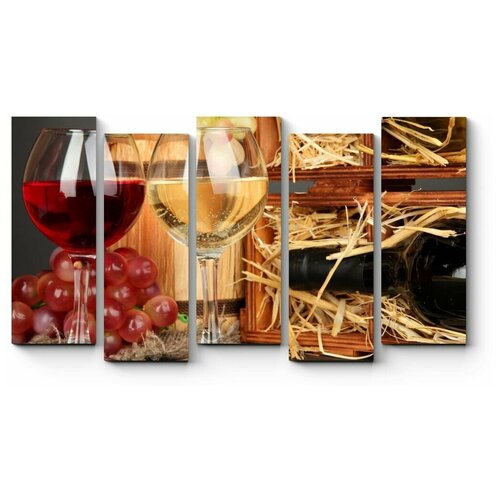 Модульная картина Ароматное вино120x69
