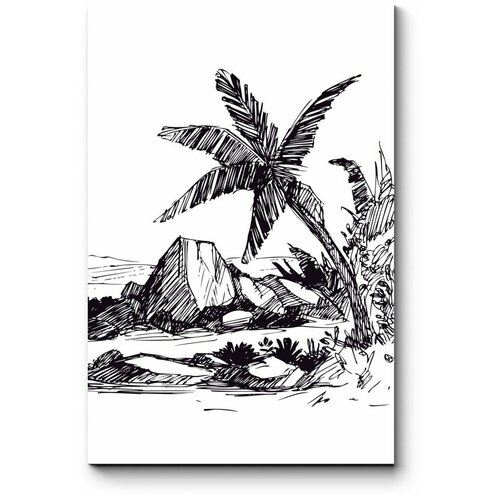 Модульная картина Зарисовка тропического пляжа 110x165