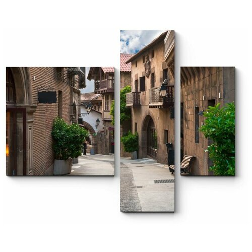 Модульная картина Старинная улочка Барселоны110x91