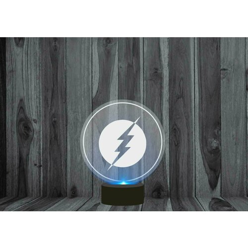 Светильник, ночник 3D BUGRIKSHOP детям принт "Флэш, The Flash" - TF0002