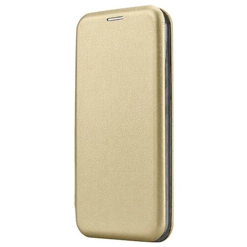 Чехол-книга для Samsung S20FE золото противоударный откидной с подставкой, кейс с магнитом, защитой экрана и отделением для карт