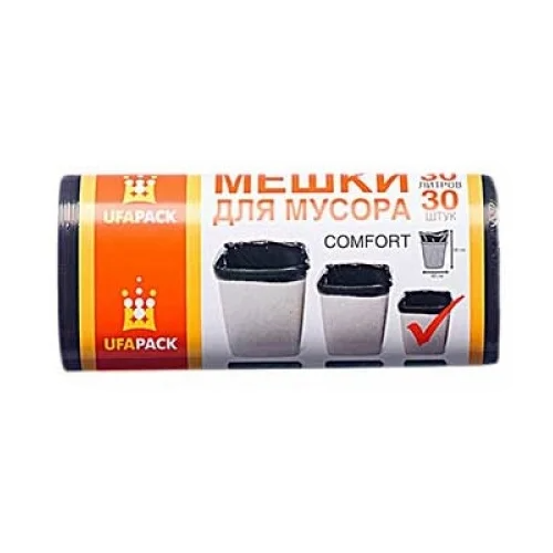 Мешки для мусора UFAPACK Comfort МН 30-30 30 л, 30 шт., черный