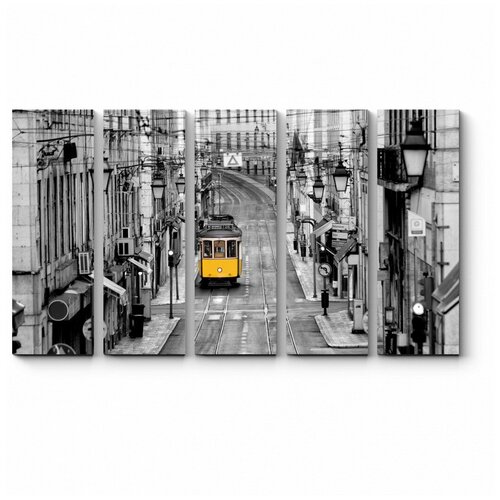 Модульная картина Одинокий трамвай, Лиссабон 150x90